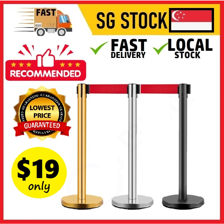 Queue Stand barrier Retractable Belt Barrier Divider Pole Queue Up ...