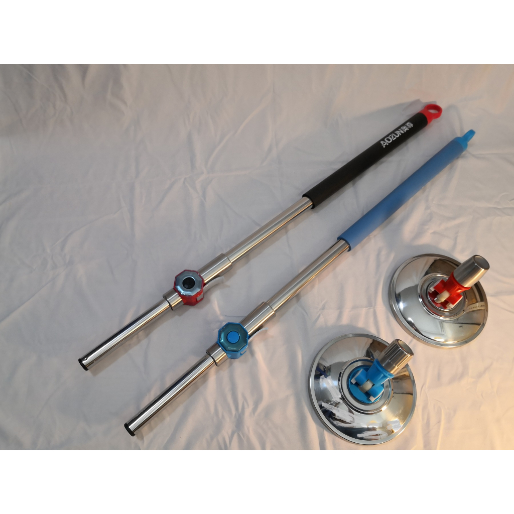 Full Stainless Steel Mop Rod Sets With Coloured-Joint Mop Trays. Rarely ...