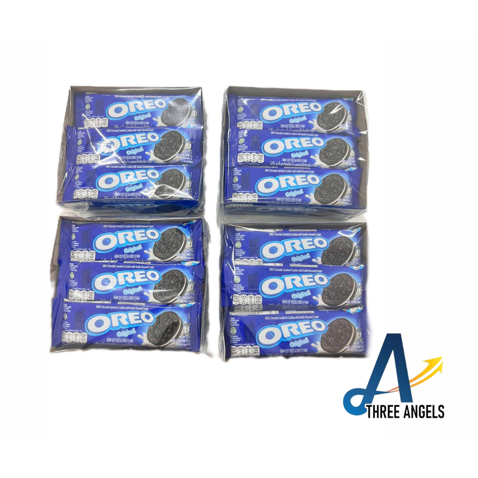 (Bundle of 4) Oreo Chocolate Sandwich Cookies with Vanilla Flavour ...