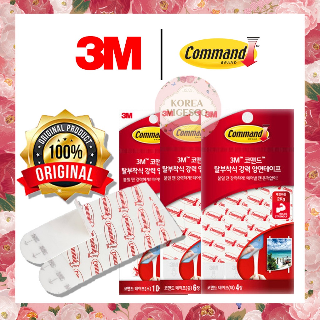 3M Command Strips Refill Small Medium Large Mounting Tape Double-Sided ... 3M Command Strips Refill Small Medium Large Mounting Tape Double-Sided ...
