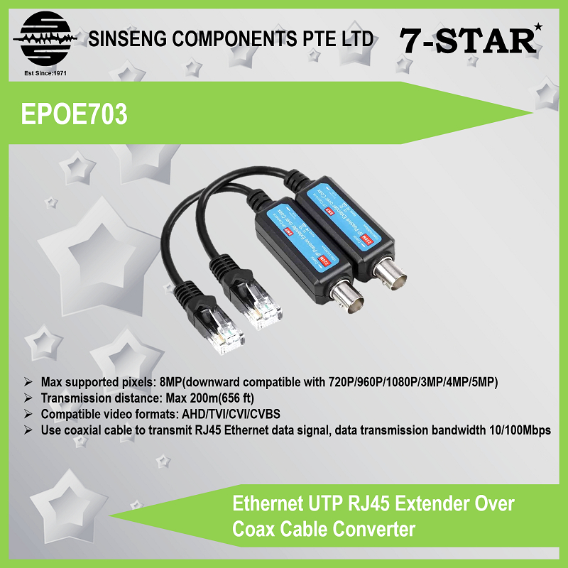 Ethernet UTP RJ45 Extender IP Camera Over RG59 Coaxial BNC Cable Analog ...
