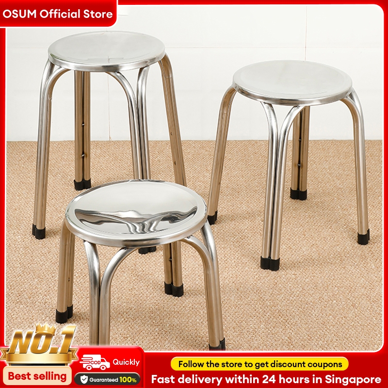 Metal Chair Stainless steel chair Round Metal Stool Dining Chair ...