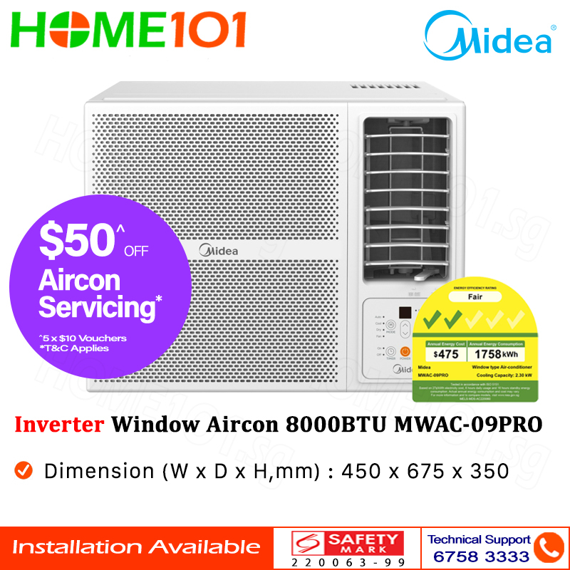 Window Aircon 8000 - 14000BTU FW-08IVT || FW-12IVT || MWAC-09PRO ...