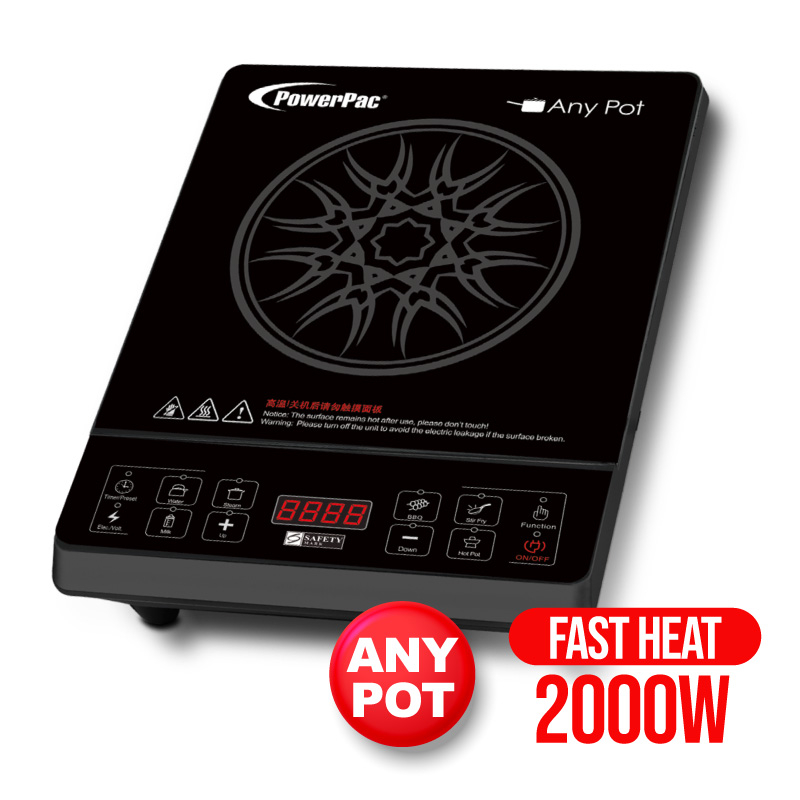 PowerPac Ceramic Cooker Steamboat (Any Pot), BBQ Grill 2000 Watts ...