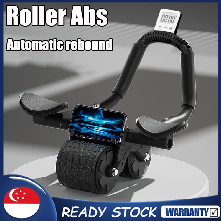SG [READY STOCK] Abs Roller Multi-Functional Abdominal Wheel Automatic ...