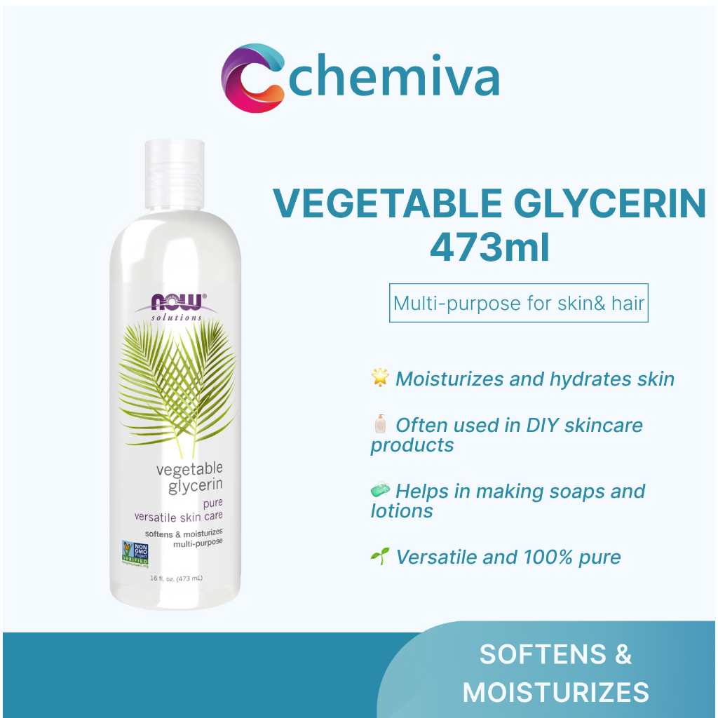 [Fast Shipping] Now Foods Solutions, Vegetable Glycerin - 473ml ...