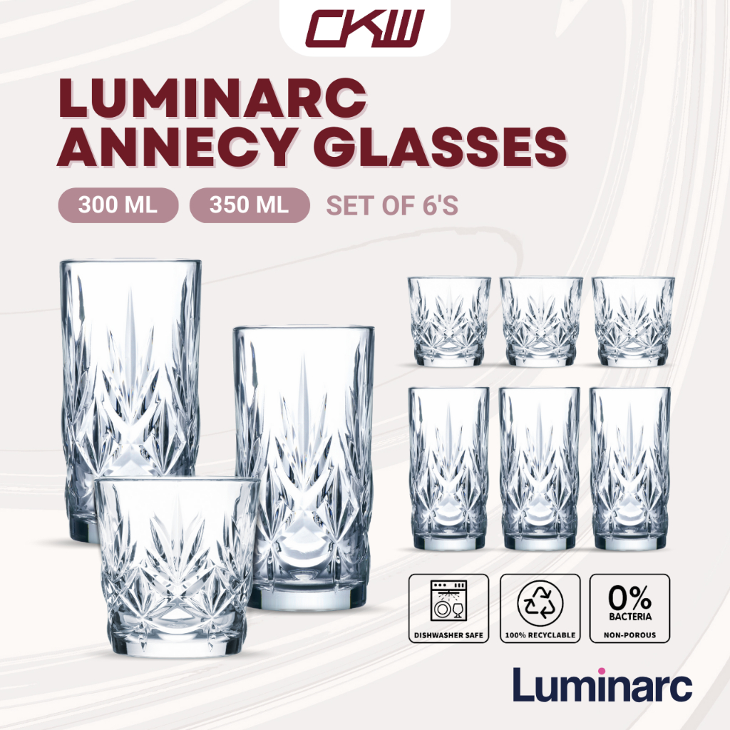 Luminarc Annecy Highball Old Fashioned Glass, Set of 6's [ Cocktail ...