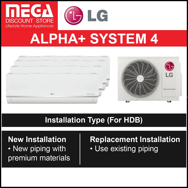 LG ALPHA+ SYSTEM 4 WIFI AIRCON & FREE INSTALLATION | Shopee Singapore