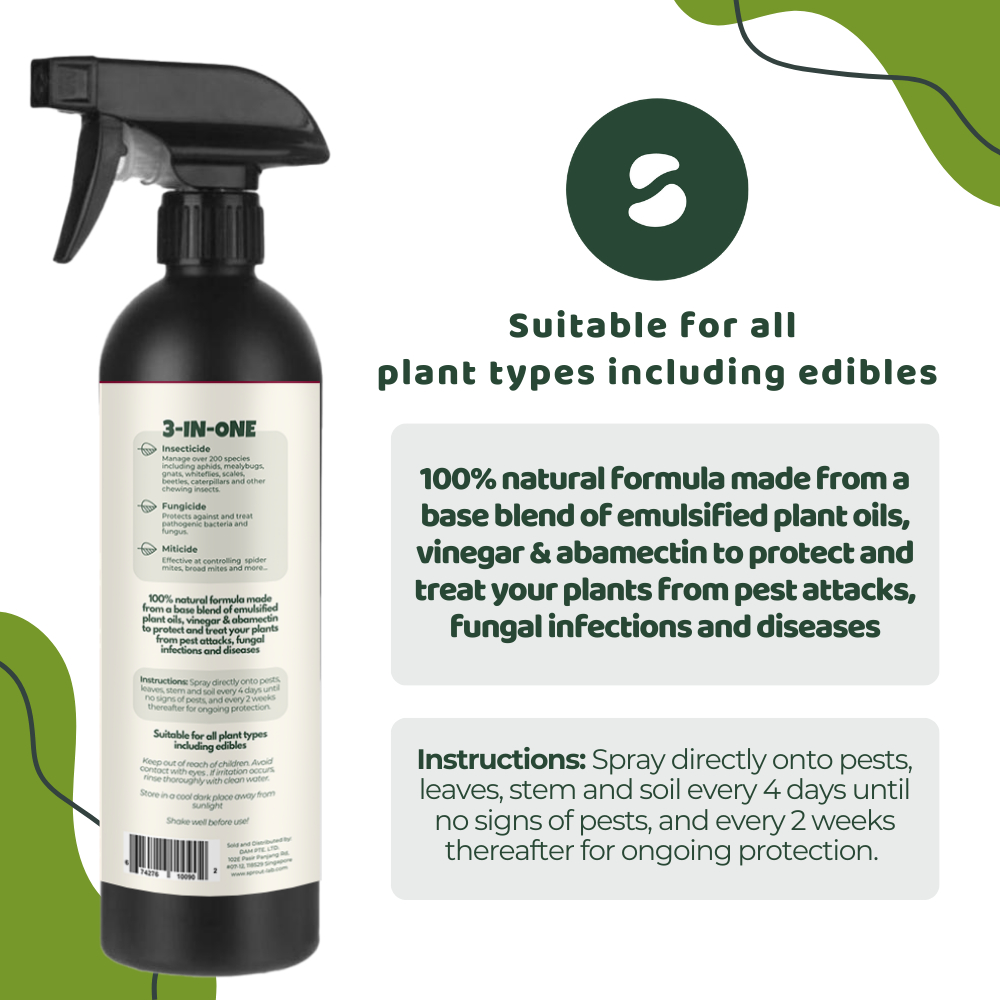 Sprout lab | Plant SHIELD Natural Plant Spray | 3 in 1 - Insecticide ...