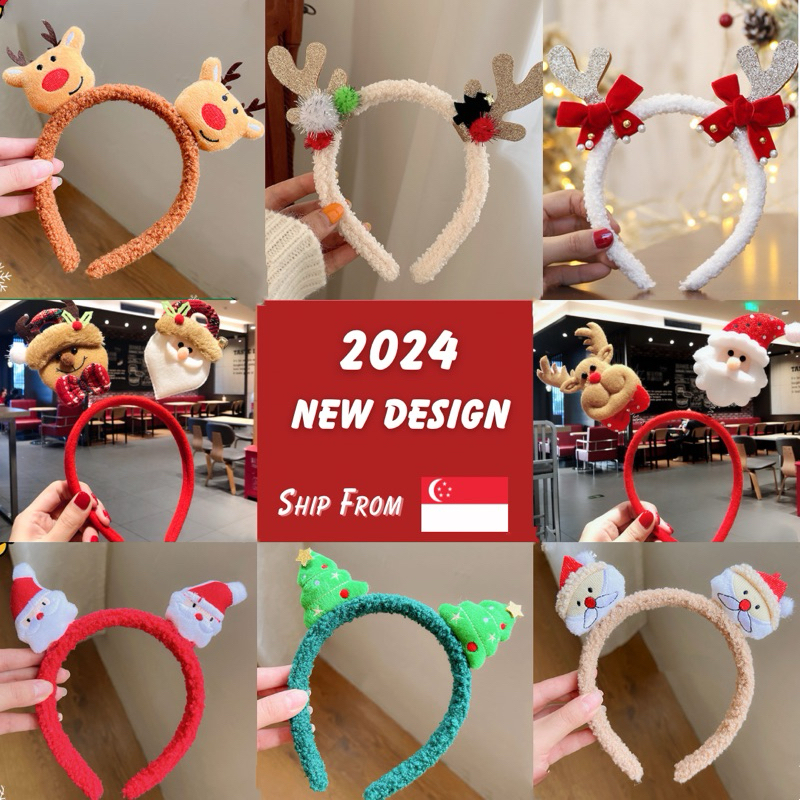 【SG Instock】 Merry Christmas headband Adult children's Cute Santa ...
