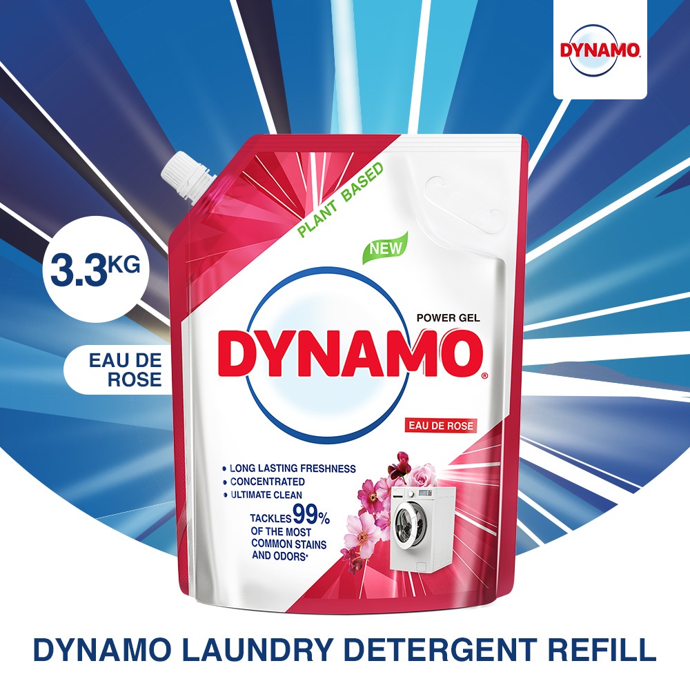 Dynamo Plant-Based Laundry Liquid Detergent Refill Pack Eau De Rose (3 ...