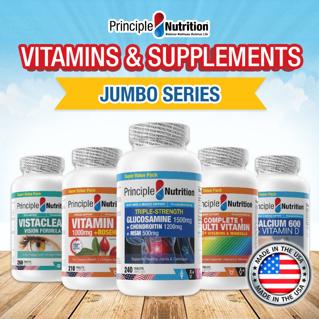 Principle Nutrition Jumbo Series, Triple Strength Glucosamine, Vitamin ...