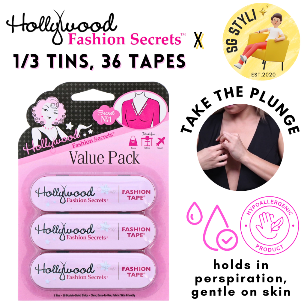 💯Hollywood Fashion Secrets Fashion Tape 36 Pcs 1 Box Double-Stick ...