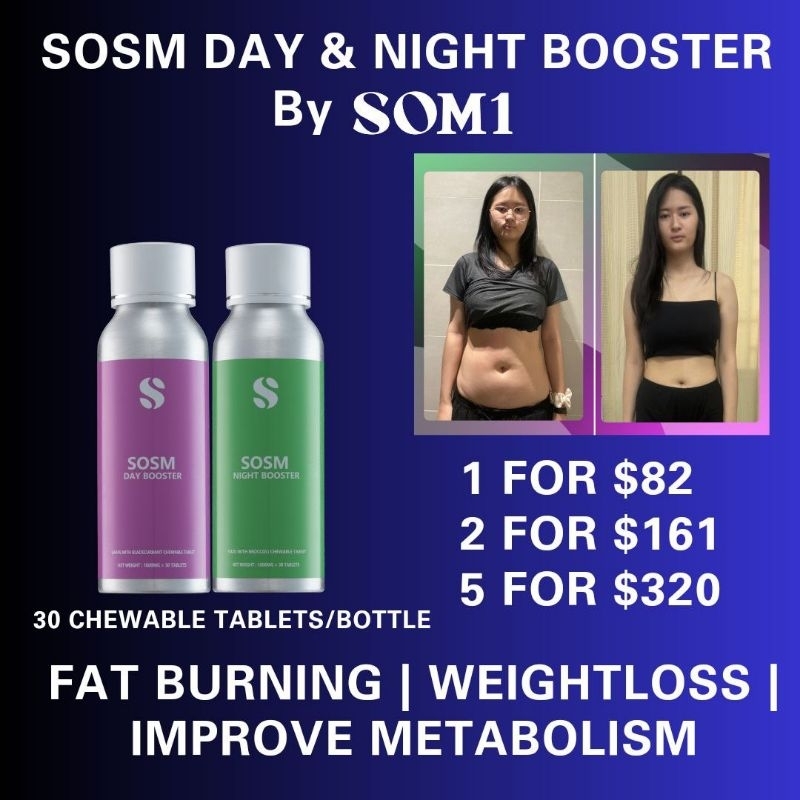 💜💚 SOM1 - SOSM DAY BOOSTER & NIGHT BOOSTER - FATBURN, INCREASE ...