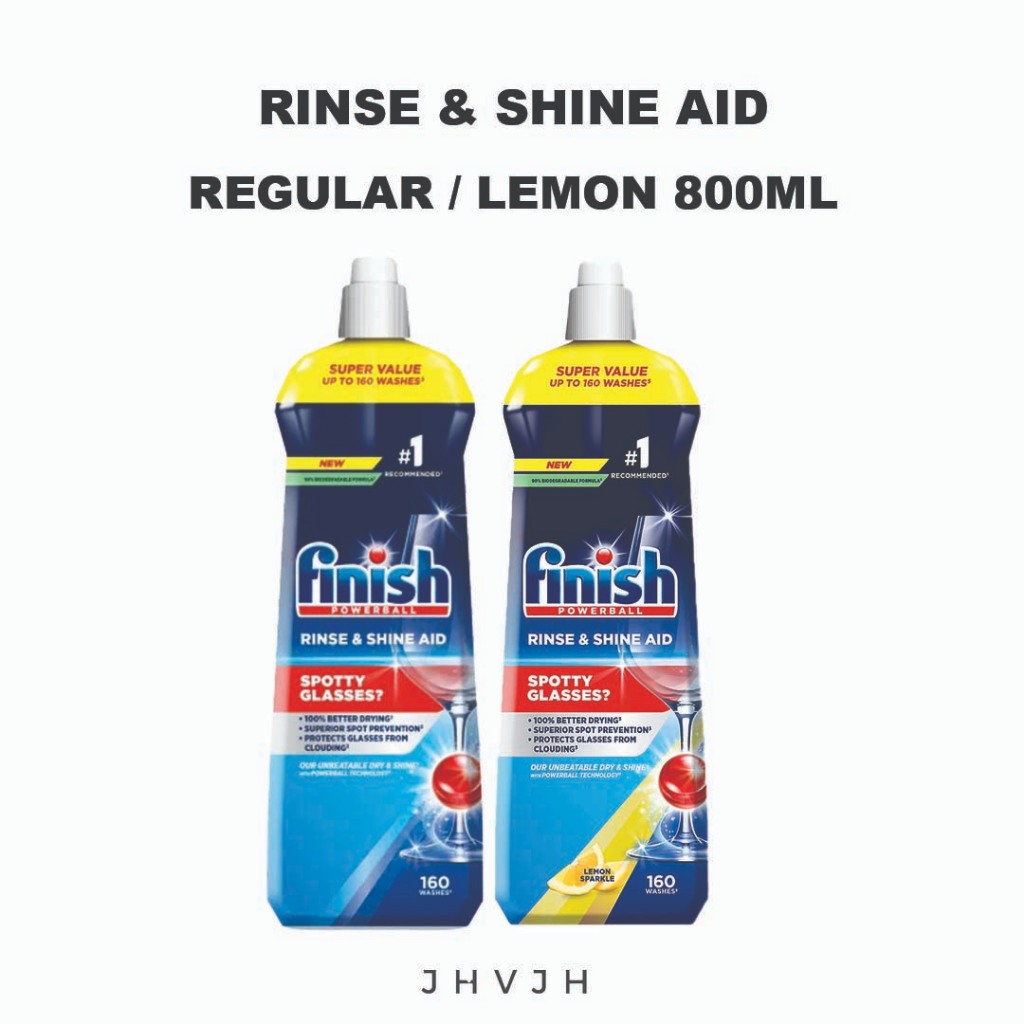 FINISH RINSE & SHINE AID 800ML - LEMON / REGULAR [UP TO 160 WASHES ...