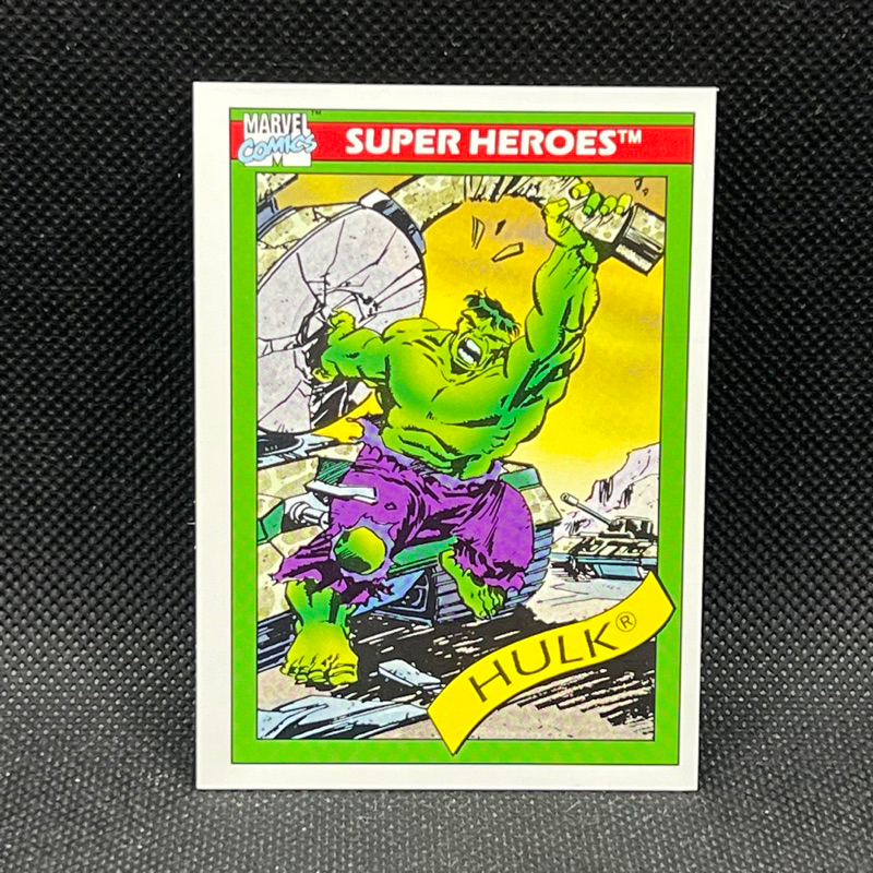 1990 Marvel Universe Green Hulk RC Card Avengers Rookie trading card ...