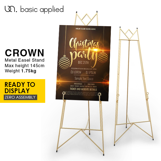 Crown Metal Easel Poster Stand | Art Canvas Easel | Single side poster ...