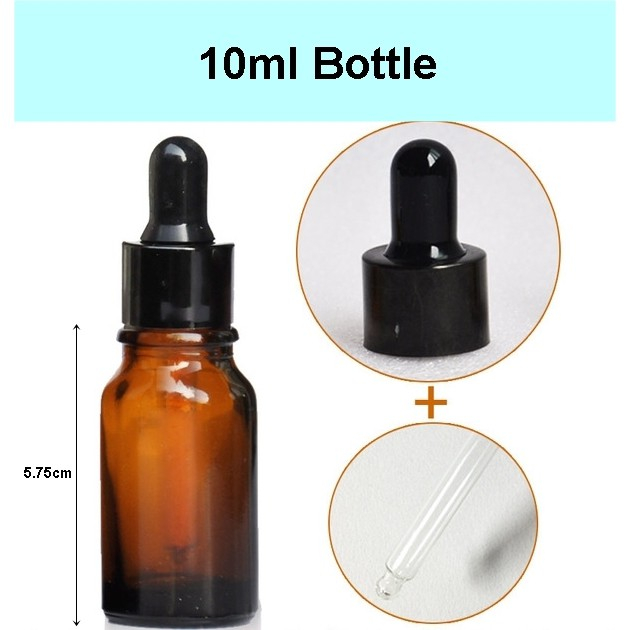 🔥 SG Stock 🔥 Essential oil Amber Transparent Blue Glass Empty Bottle ...