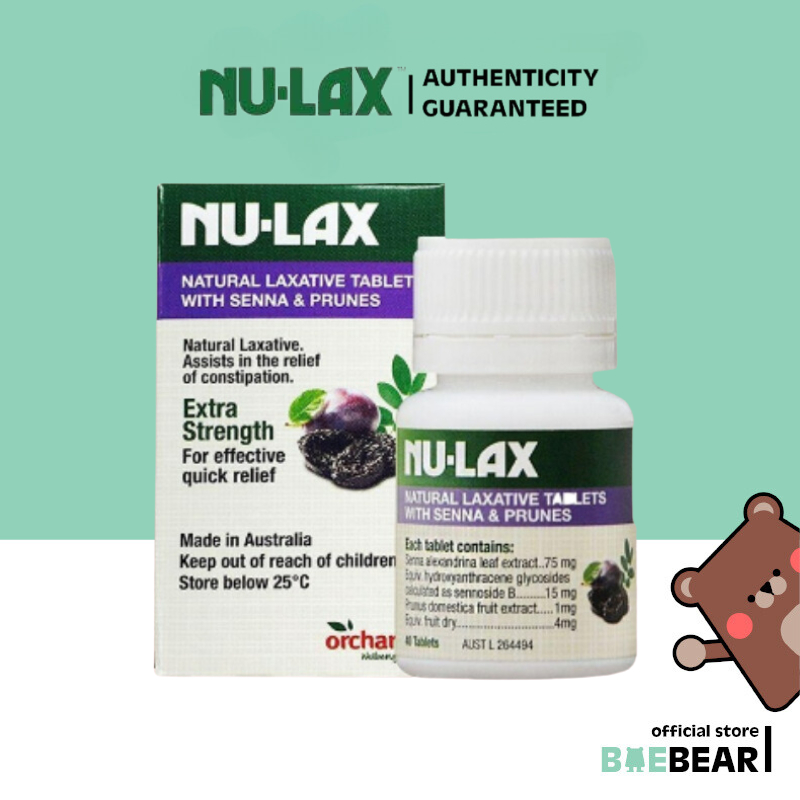 Nu-Lax Natural Laxative Tablets With Prebiotic with Senna + Prunes ...