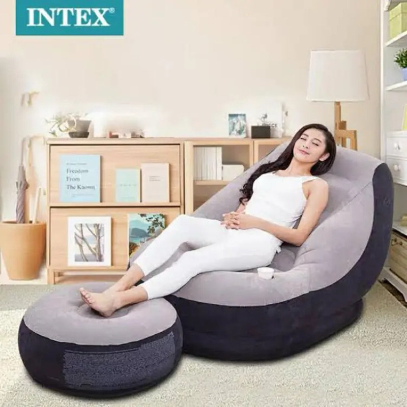 Intex Ultra Lounge Inflatable Sofa With Footrest, Air sofa With Ottoman ...