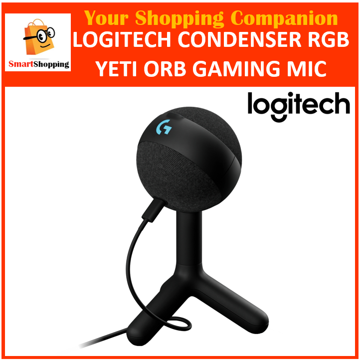 Logitech Yeti ORB RGB Condenser Gaming Microphone with Lightsync Mic ...