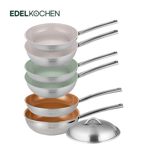 Edelkochen Easy Prism Non-stick 18/10 Stainless Steel Fry Pan / Wok Pan ...