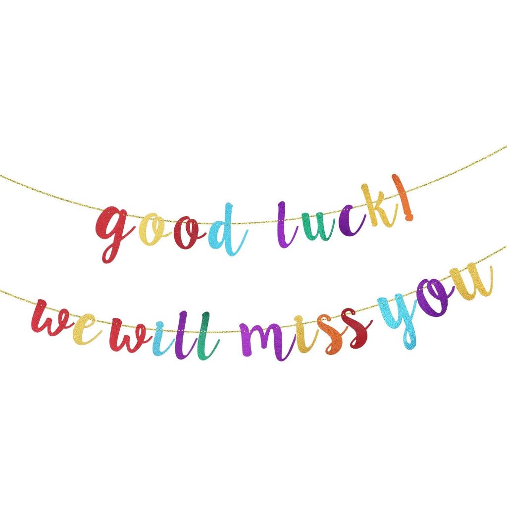 Thank You, Good Luck We Will Miss You Banner Farewell Retirement Going Away Party for Colleague ...