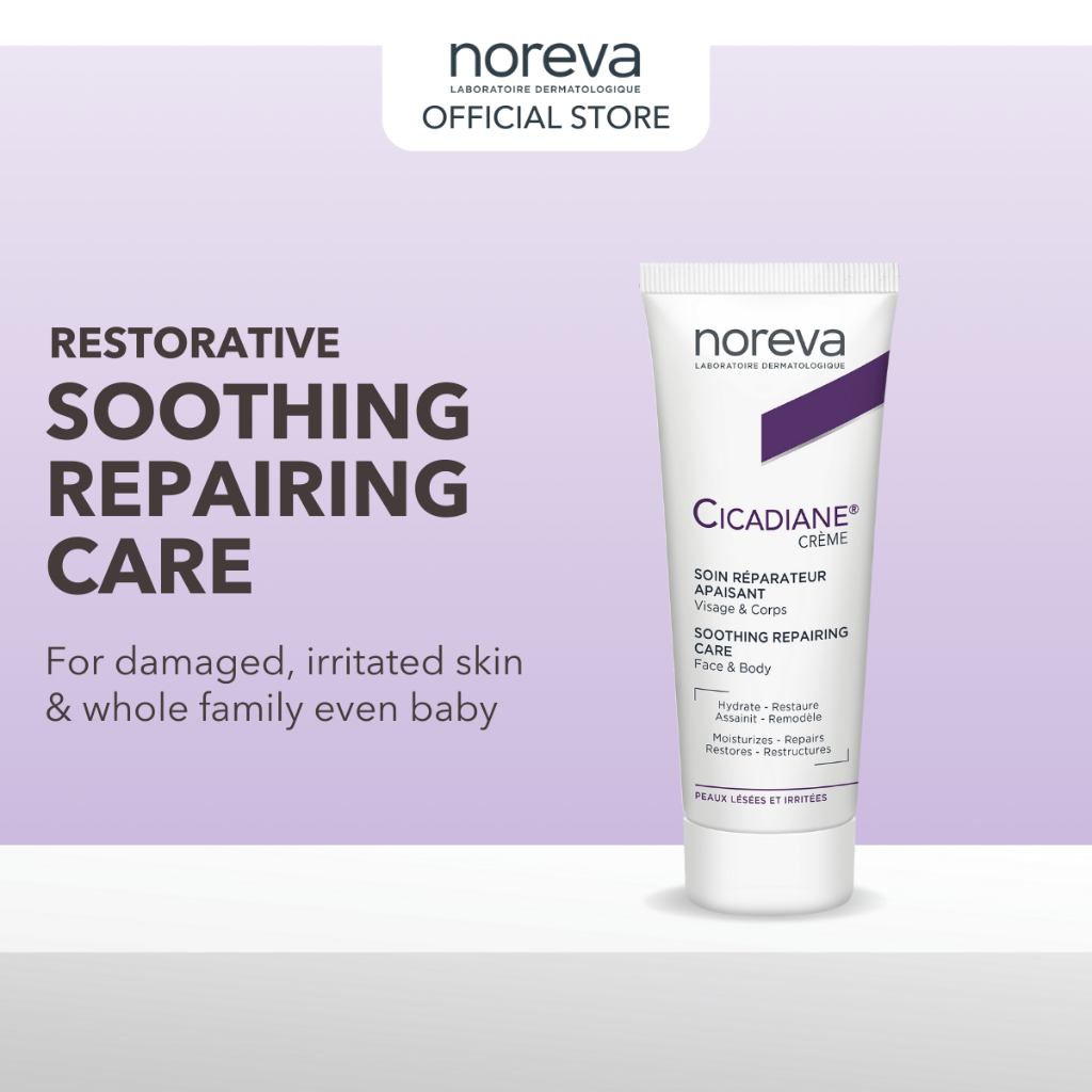Noreva Cicadiane Soothing Repair Cream For Dry, Damaged Or Irritated ...