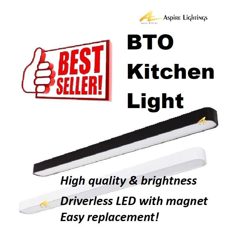 LED Ceiling Light Rectangle Pendant Linear Light Home BTO Kitchen Study ...
