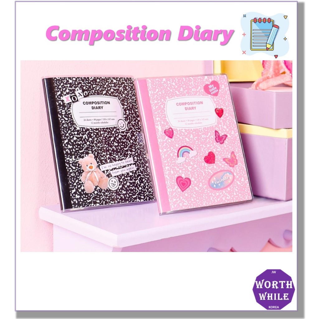 Daiso Korea /High Teen Composition Diary (2 Types) | Shopee Singapore