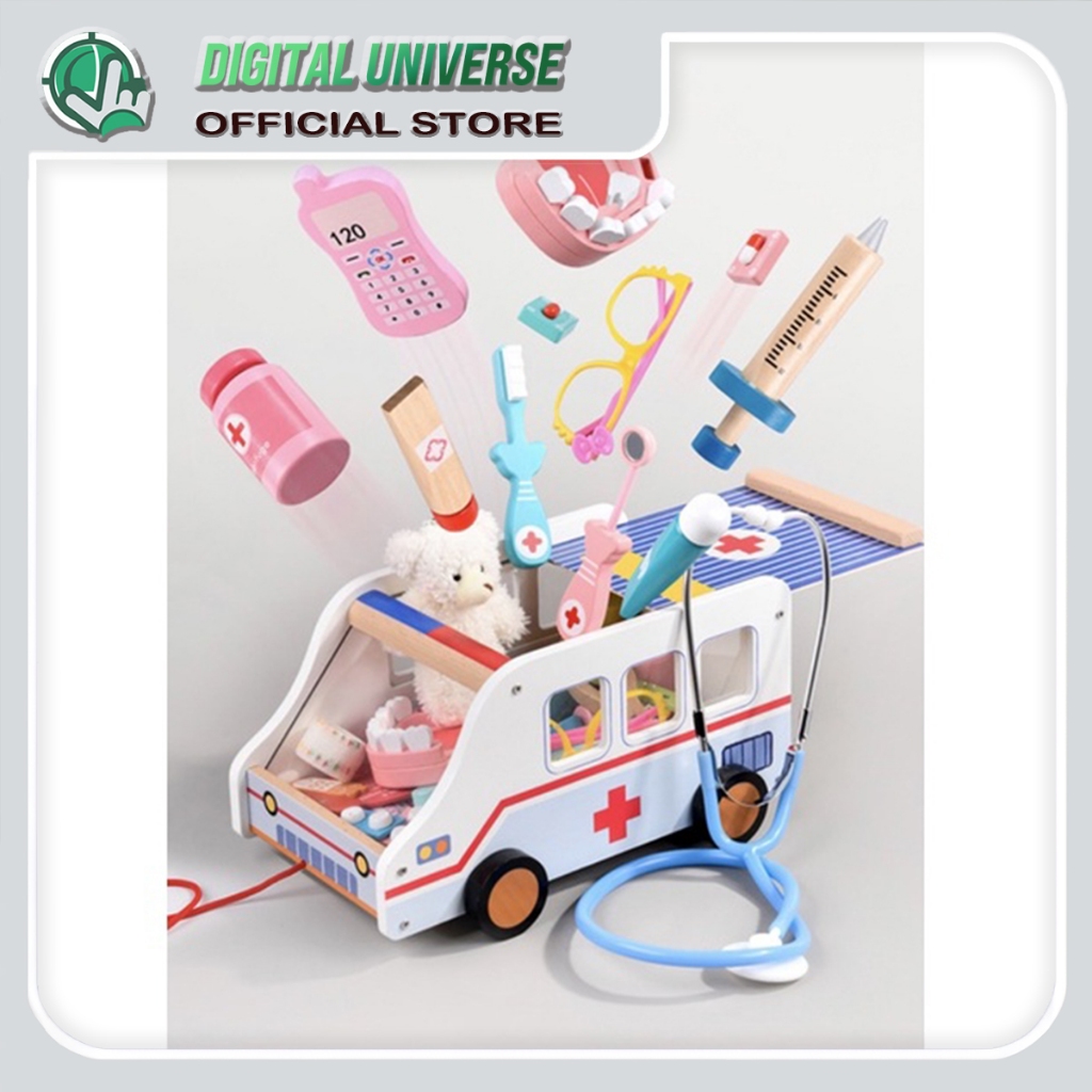 Wooden Doctor Kit /Educational Pretend Play Doctor Kit/ Dentist Toy ...