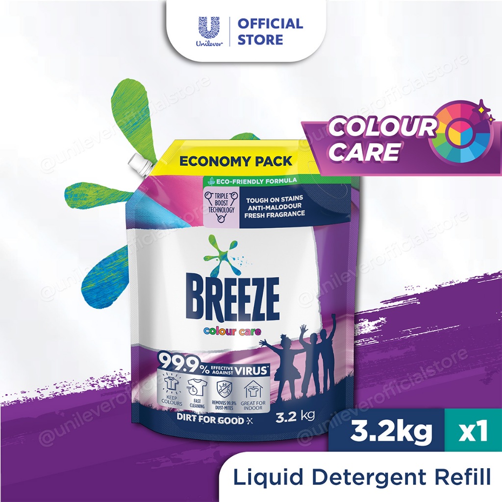 Breeze Liquid Detergent Refill 3.2kg | Shopee Singapore
