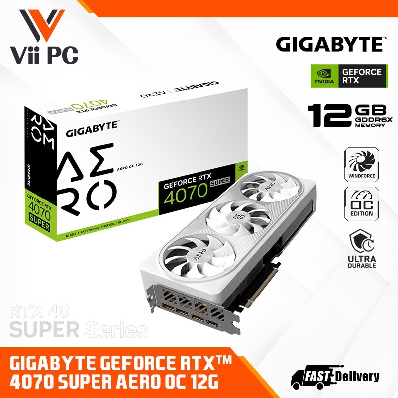 GIGABYTE GeForce RTX™ 4070 SUPER / RTX4070 SUPER / RTX 4070 SUPER AERO ...