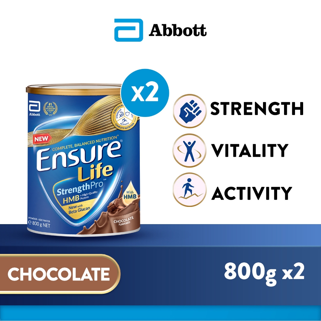 [Bundle of 2] Ensure Life StrengthPro Chocolate (800g) | Shopee Singapore
