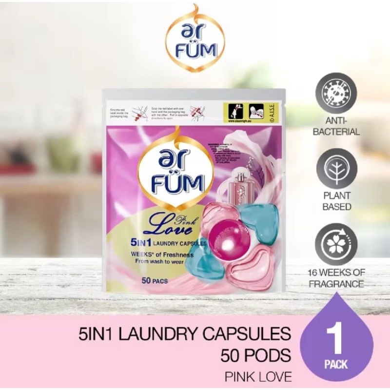 ar Fum Detergent pink Love laundry Capsule supreme essence | Shopee ...
