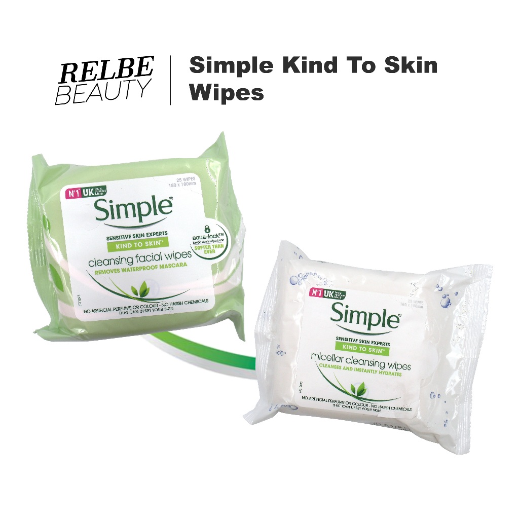 [BUNDLE 12/24] Simple Kind To Skin Wipes RELBE BEAUTY (Cleansing Wipes ...