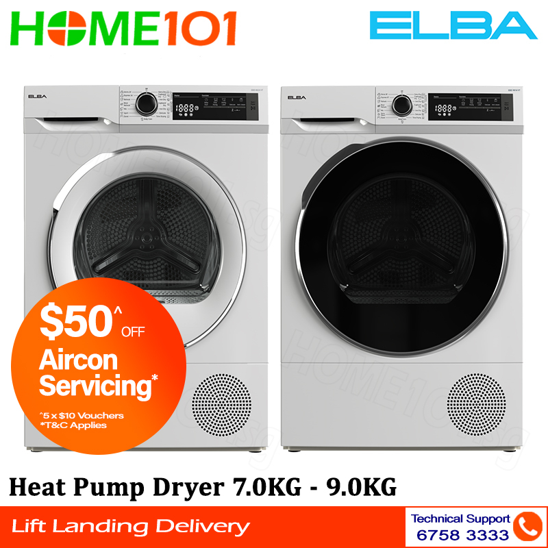 Elba Heat Pump Dryer 7.0KG - 9.0KG EBD 781H VT I EBD 981H VT I EBD 981H ...