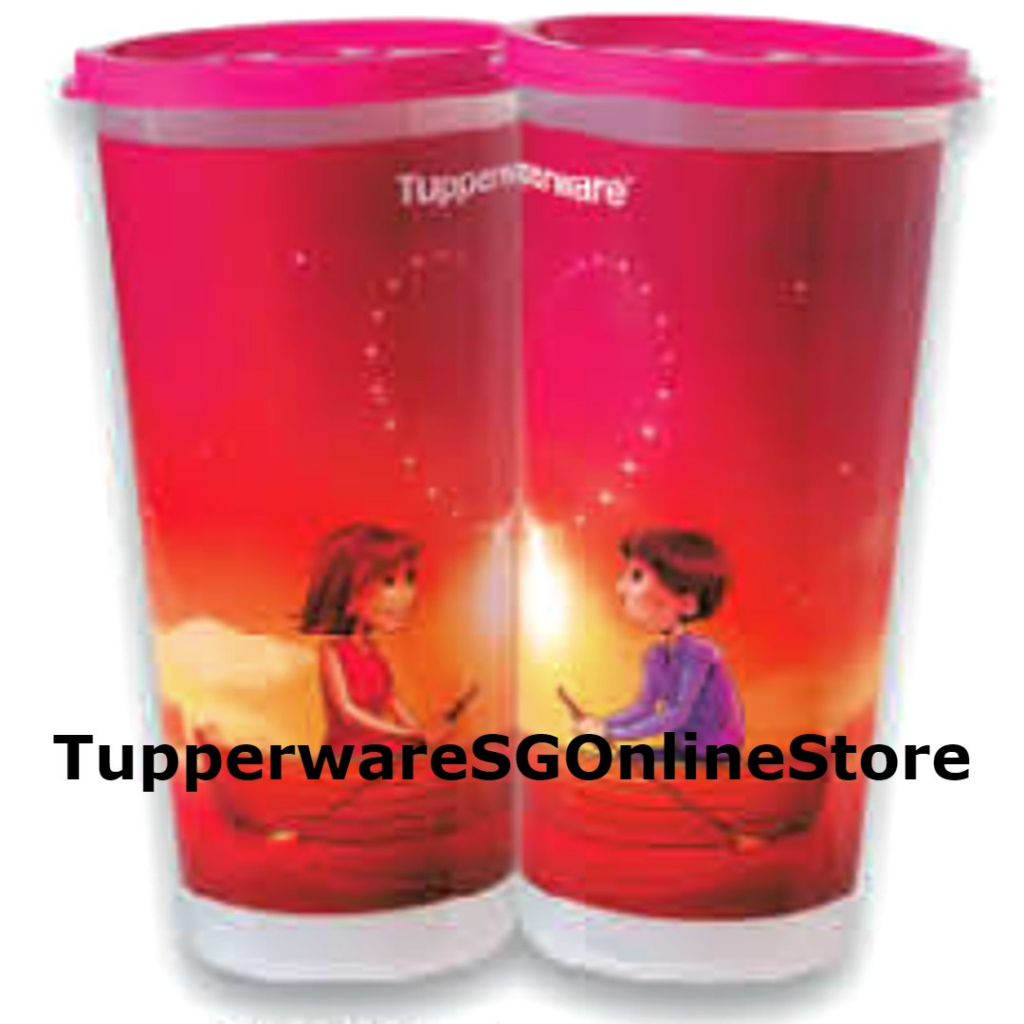 Tupperware 470ml Valentine's Day Love Two In A Boat Tall Giant Round ...