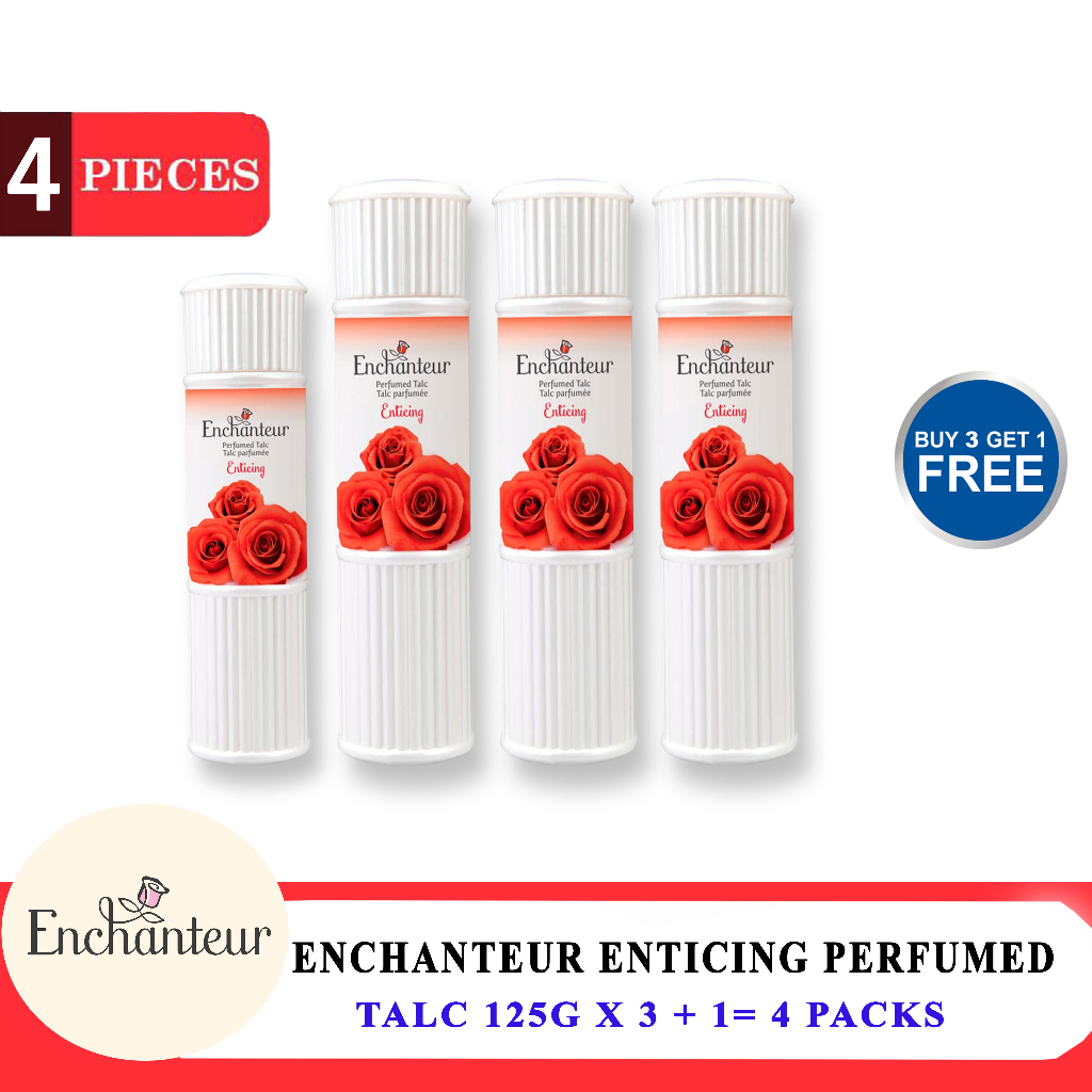 ENCHANTEUR Enticing Perfumed Talc 125g ( Buy 3 Get 1 Free Talc ...