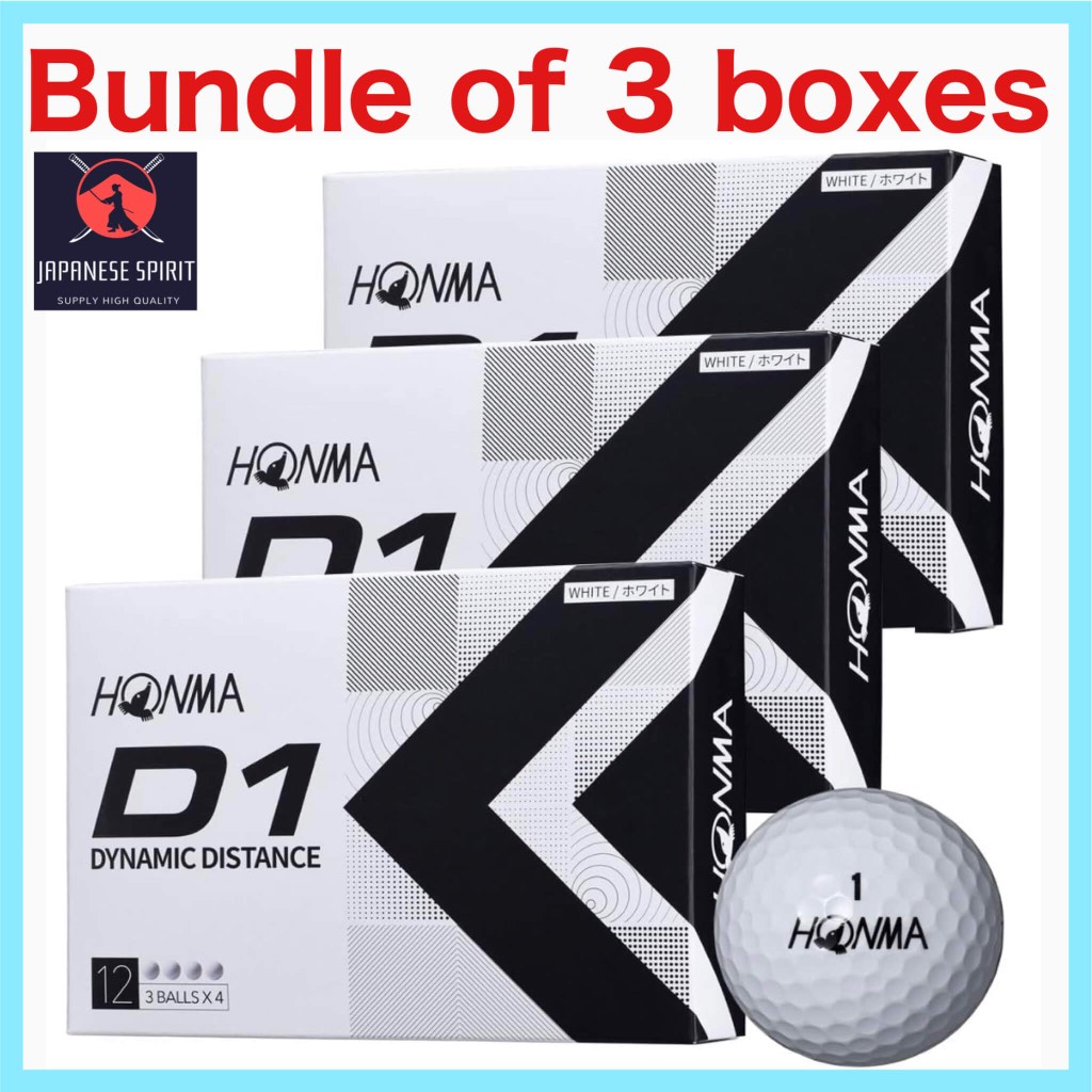 【Direct from Japan】HONMA D1 DYNAMIC DISTANCE Golf Balls White 2022 Model 3 dozens(36 golf balls ...