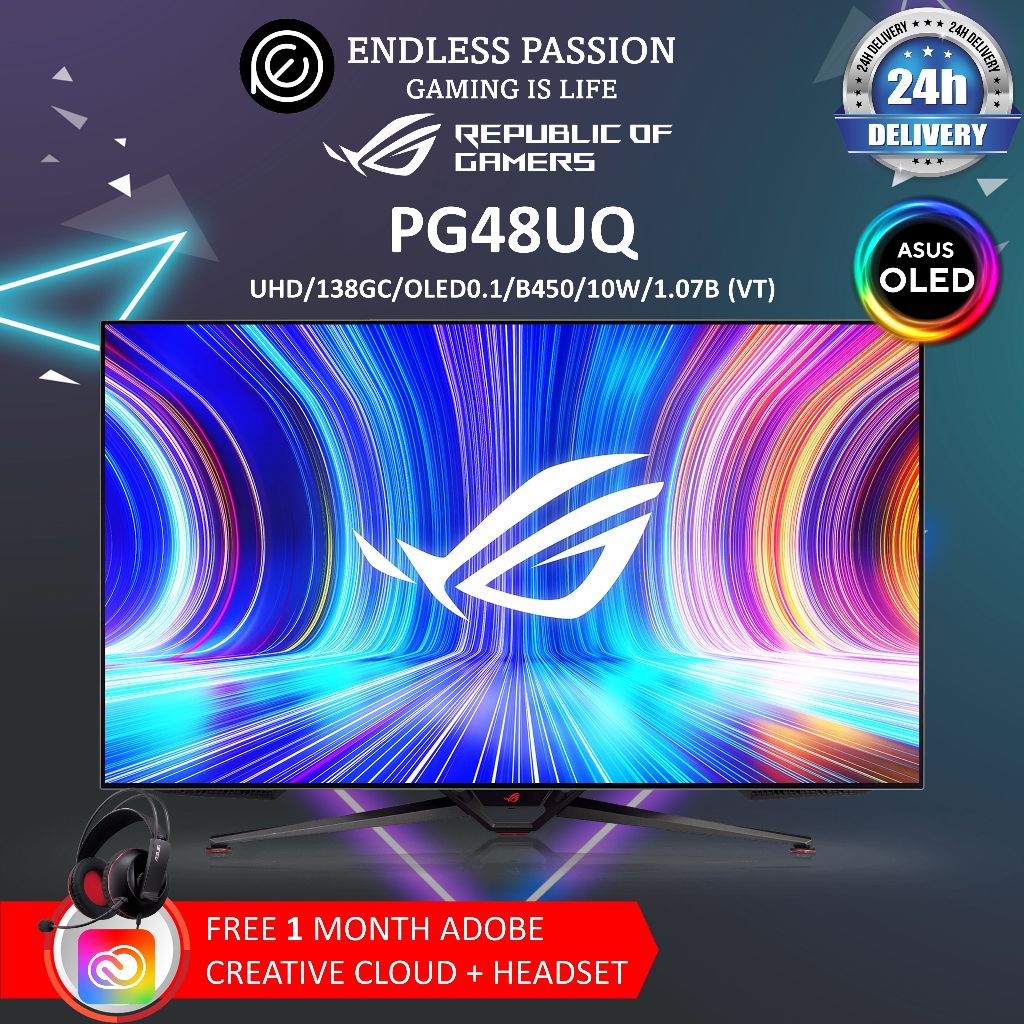 Asus ROG Swift OLED PG48UQ Gaming Monitor | Shopee Singapore