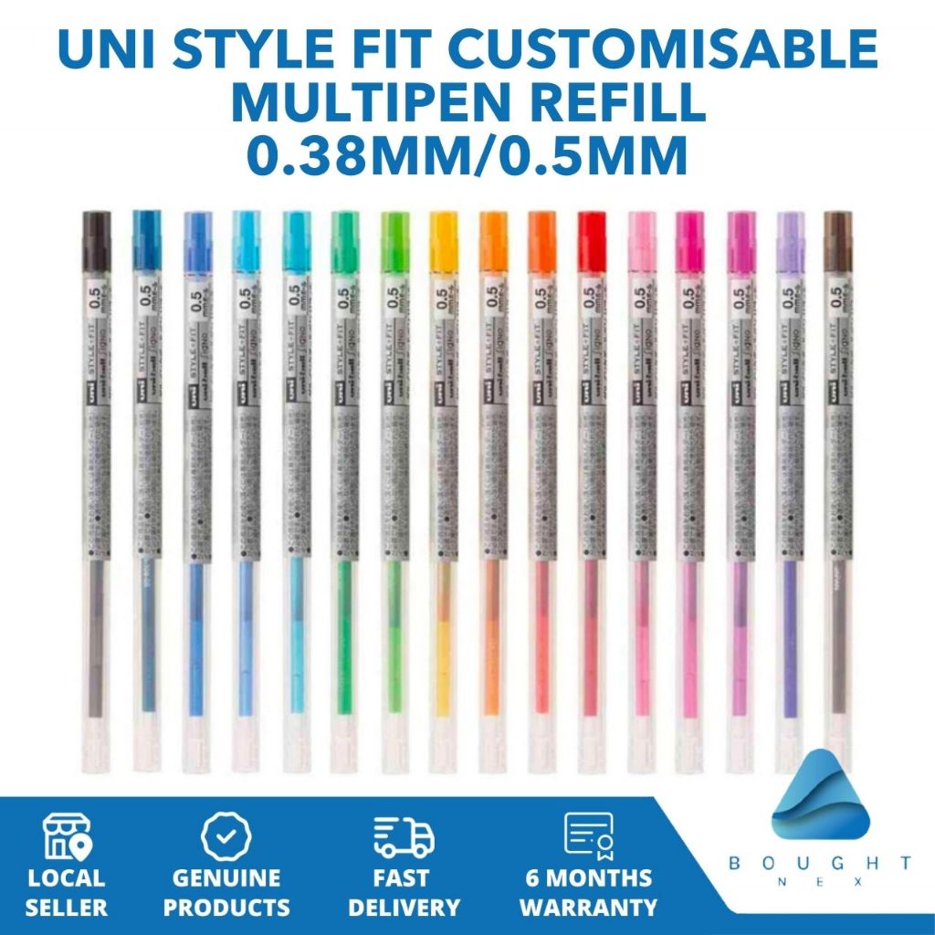 Uni Style Fit Custom Multipen Refill 0.38mm/0.5mm - Smooth, Long ...