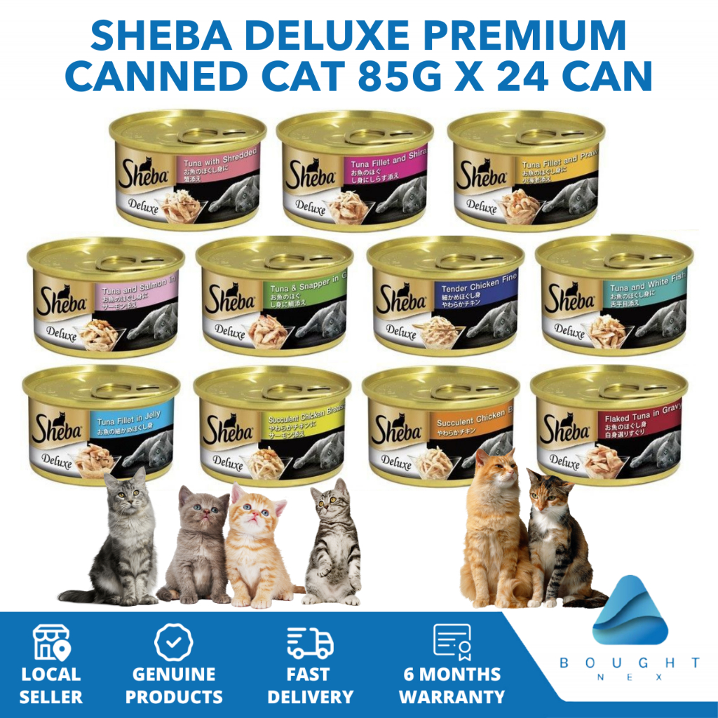 [Bundle of 24] Sheba Deluxe Cans - 85g Premium Cat Wet Food, Gourmet | Shopee Singapore