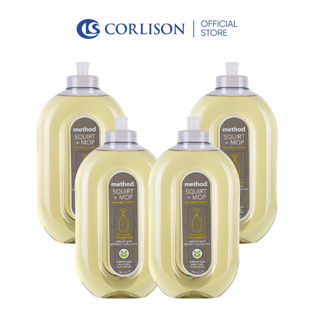 [Bundle of 4] Method squirt + mop hard floor cleaner - lemon ginger ...