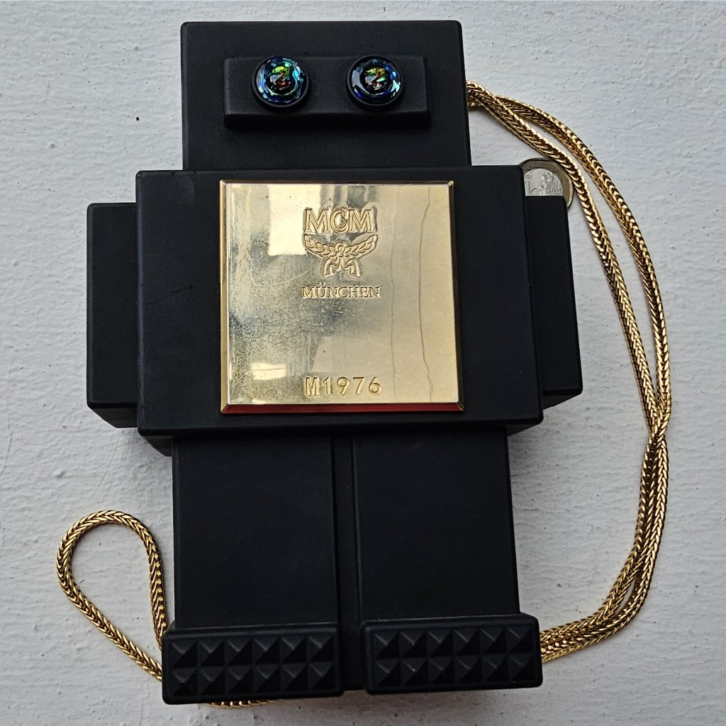 Authentic MCM Perspex Roboter Limited Edition Matte Black Swarovski ...