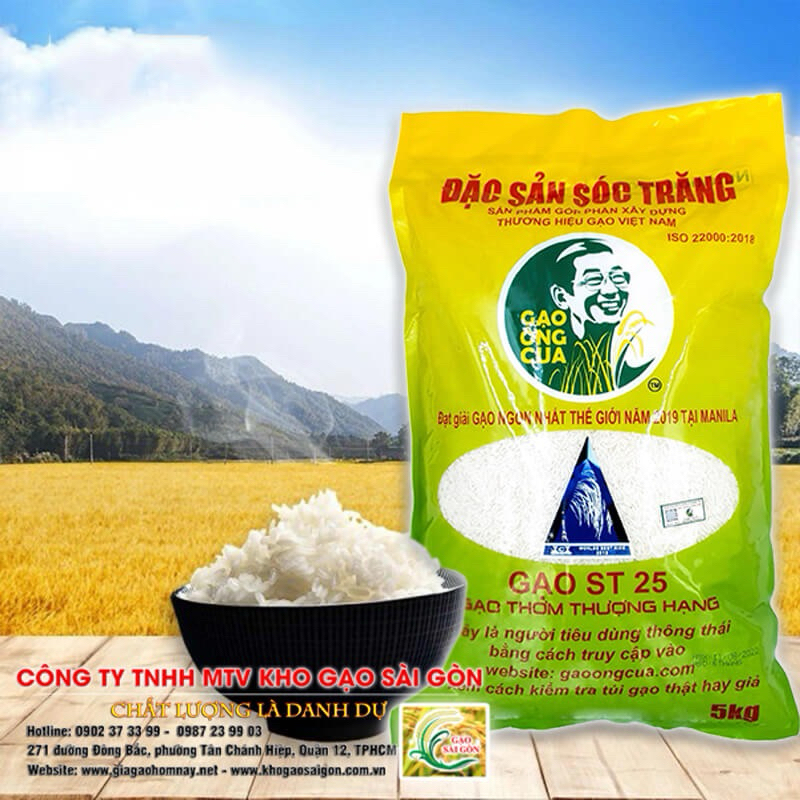 GẠO ST25 ÔNG CUA CHÍNH HÃNG-GENUINE ST25 CUA RICE | Shopee Singapore