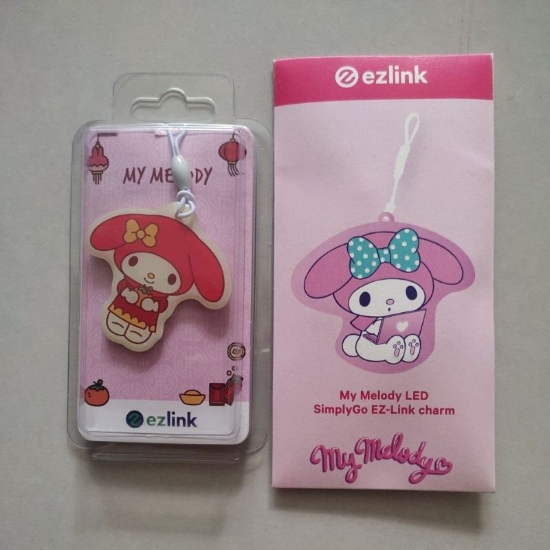 My Melody LED Ezlink Charm (orange and heart shaped will light up when ...