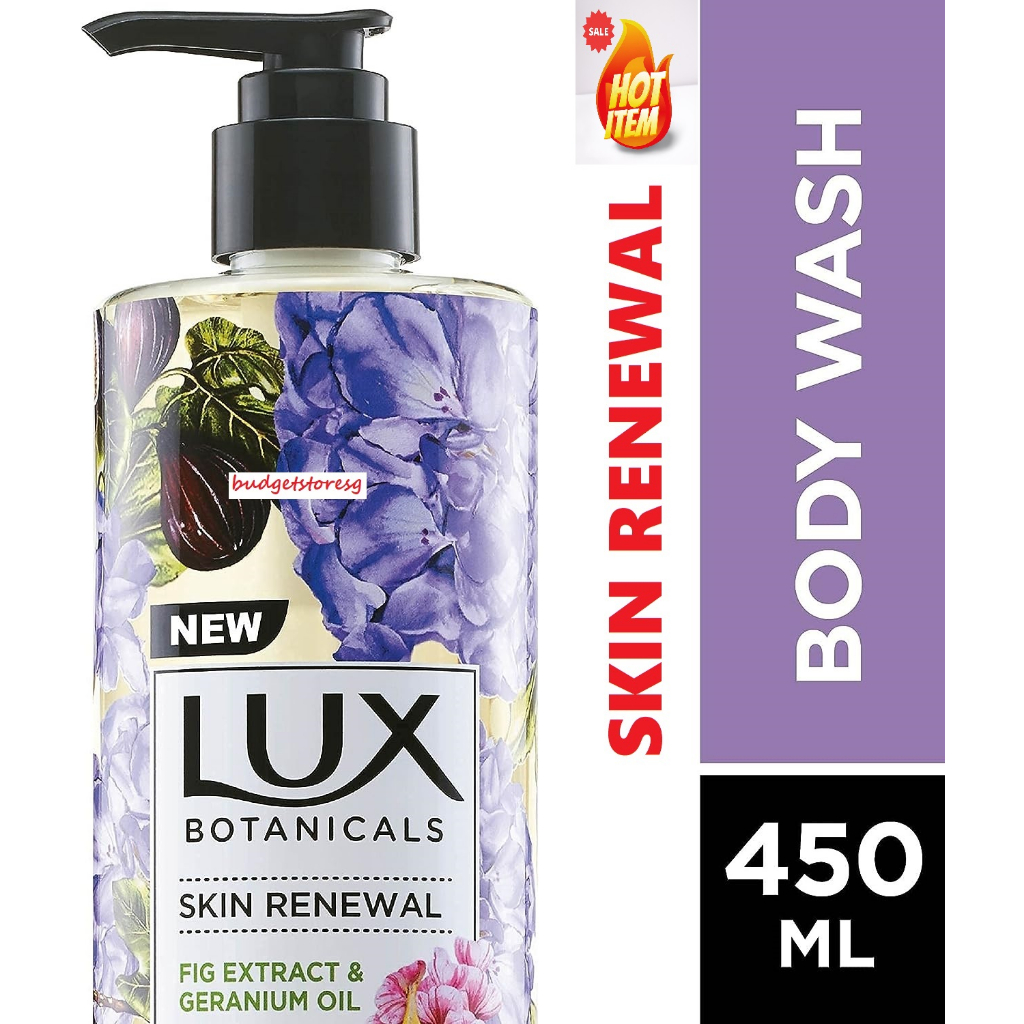 LUX Botanicals Skin Renewal Bodywash(Fig Extract & Geranium Oil) - 450 ...