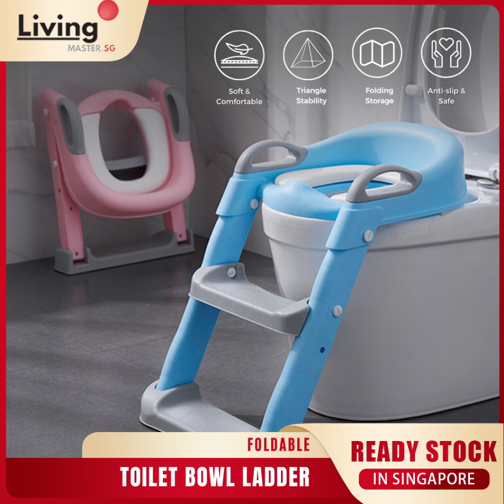 [SG Stock] Foldable Potty Training Ladder Kids Toilet Seat with Ladder ...