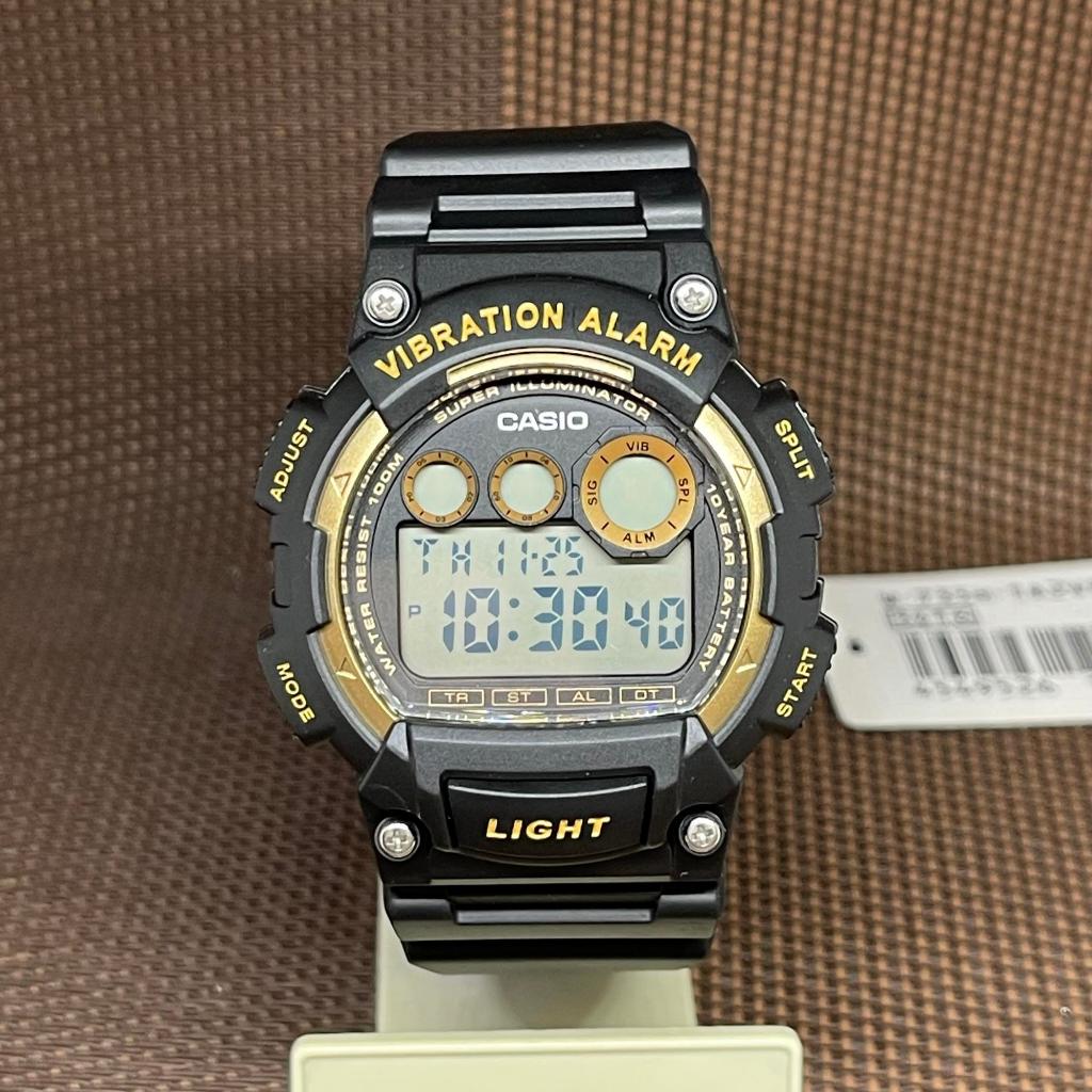 Casio W-735H-1A2 Digital Men's Black Resin Alarm Stopwatch Backlight ...